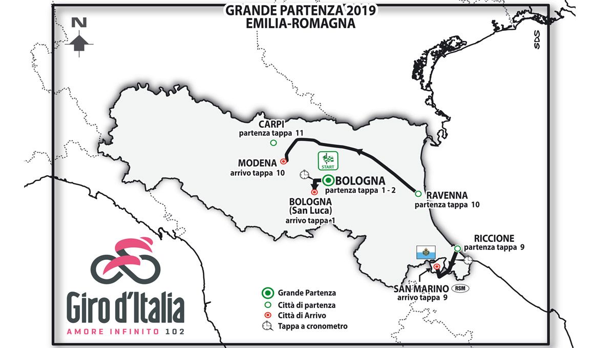 El Giro de Italia 2019 saldrá de Bolonia con una